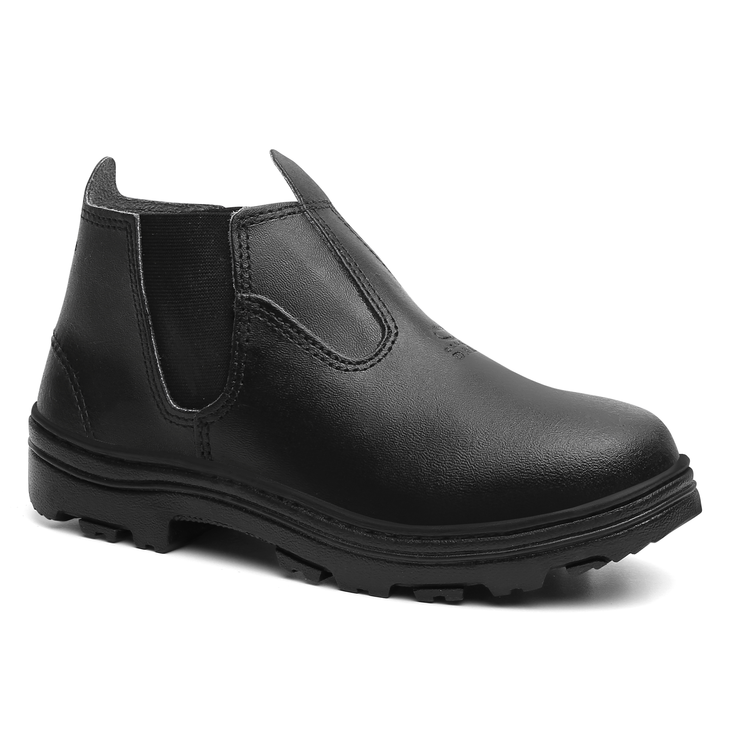 4001 – Botina de segurança, raspa preta solado borracha – Calçados Dallas